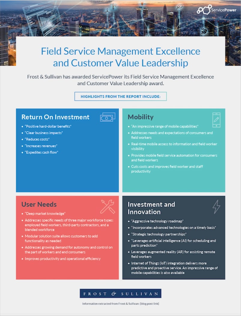 Field Service Management Excellence & Customer Value Leadership