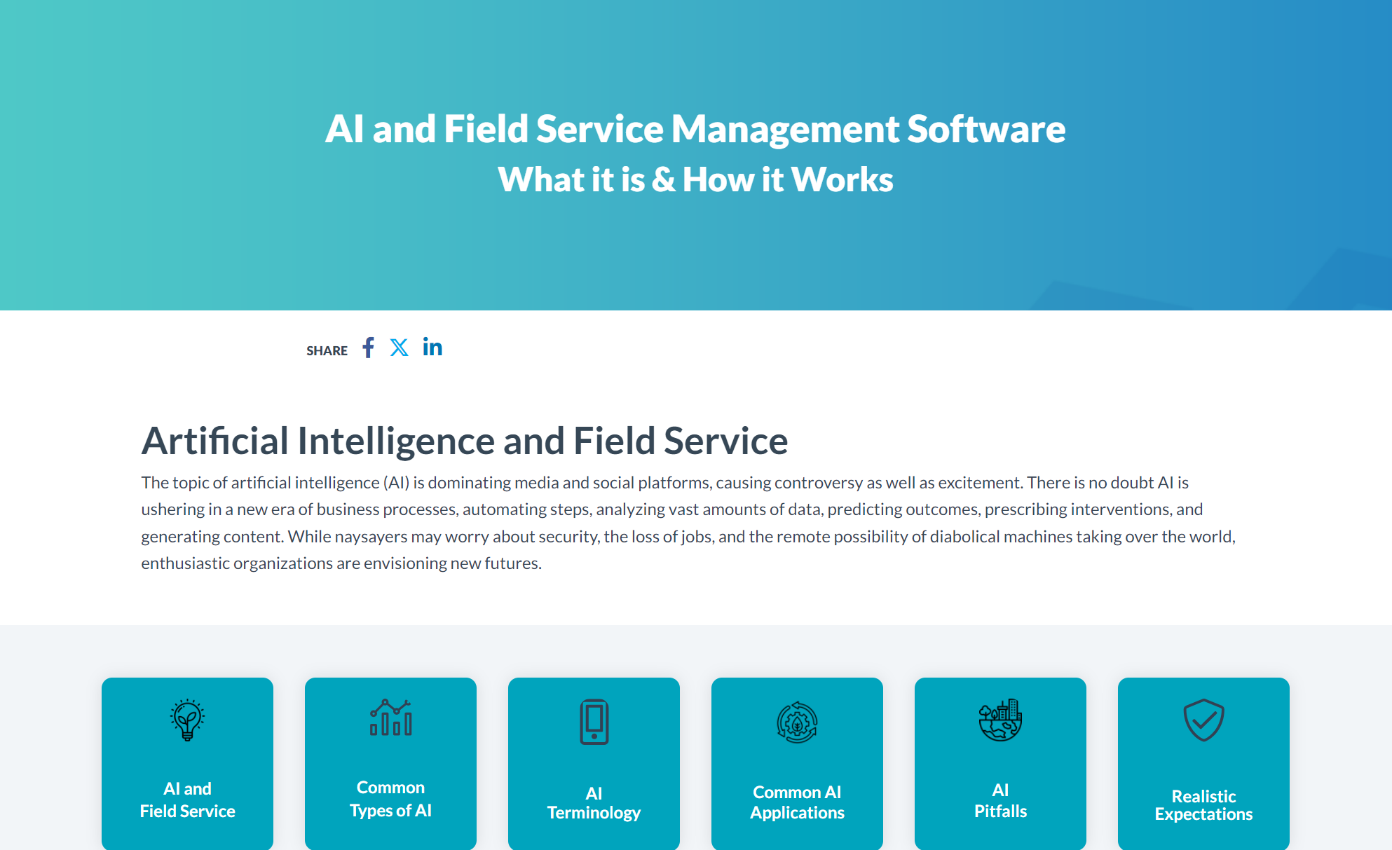 AI and Field Service Management Industry Guide | ServicePower